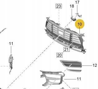 Porsche Oe Grill Atrapa Zderzaka Macan 95B-2 2019 95B807683AN1E0 ...