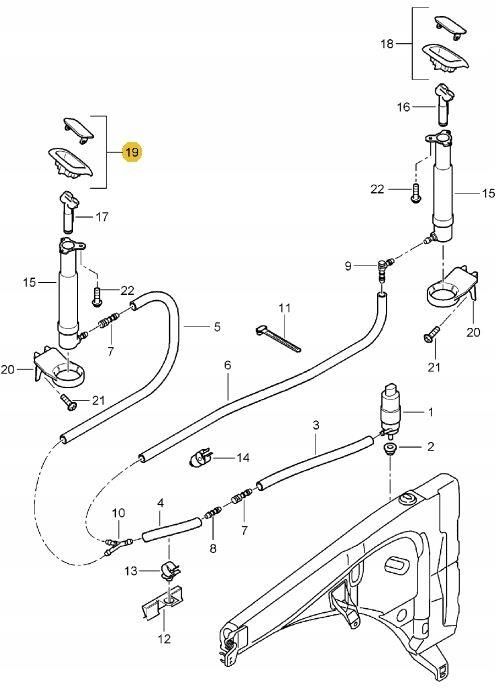 Porsche Oe Cayenne Zaślepka Spryskiwacza 95562830200 95562830200G2X ...