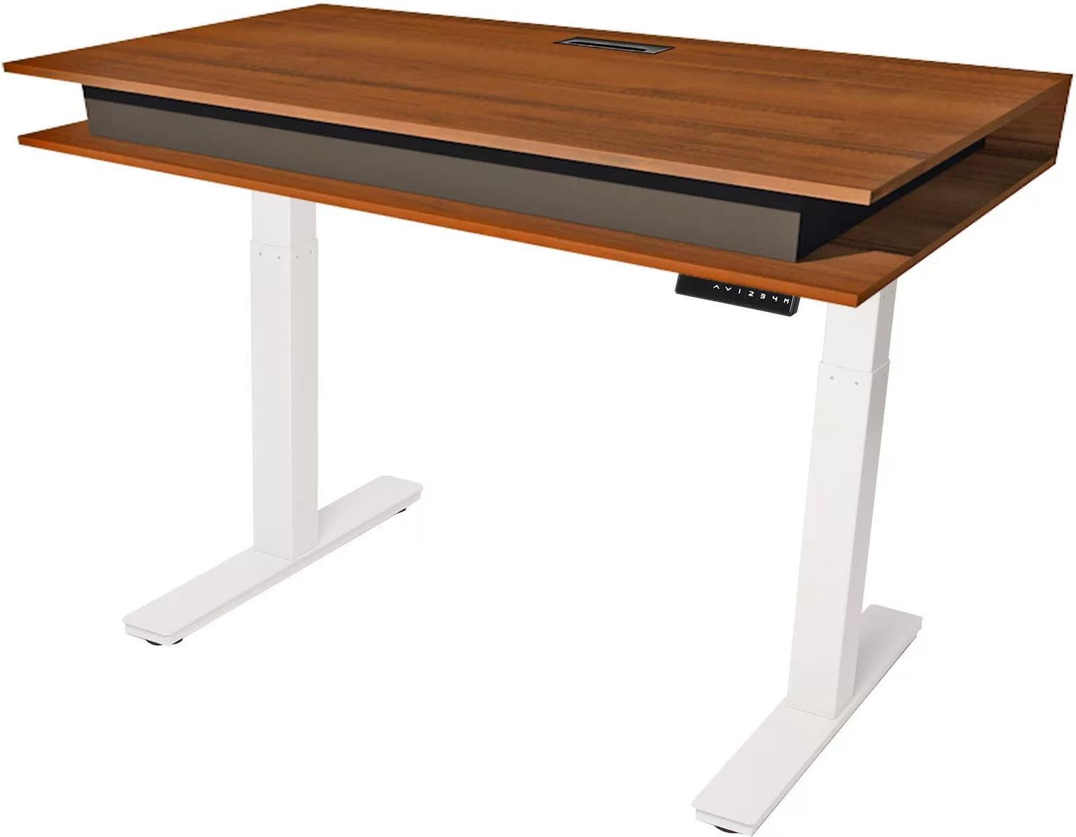 Ergonome Biurko Elektryczne Podnoszone Z Szufladą Levitate /Biały/Biały ...