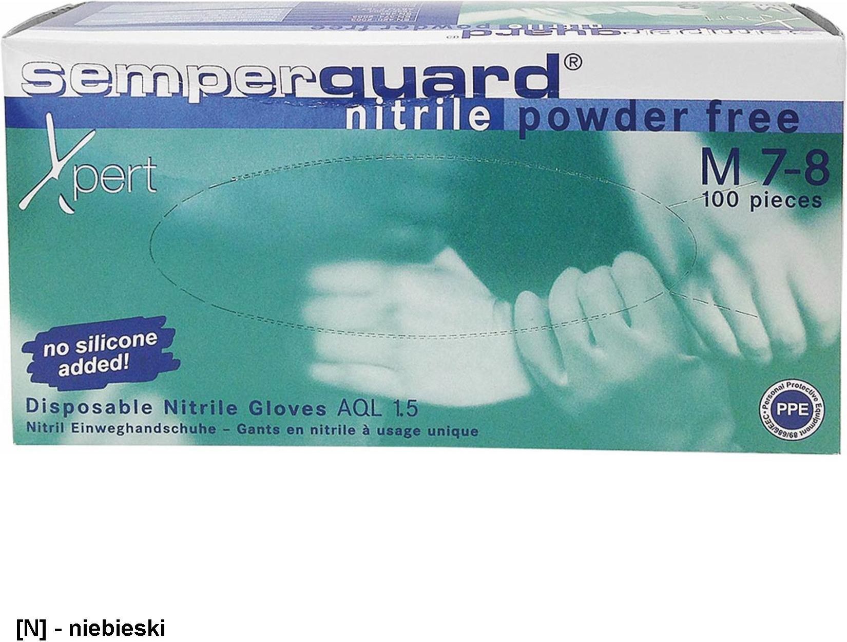 R E I S Rnit Sem Xpert Rękawice Nitrylowe Semperguard Xpert Z Bardzo Wytrzymałego Nitrylu 100 ...