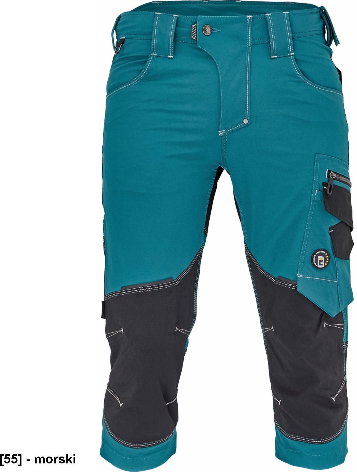 Cerva Neurum Performance 3/4 Spodnie Męskie Szorty Robocze Elastyczny ...