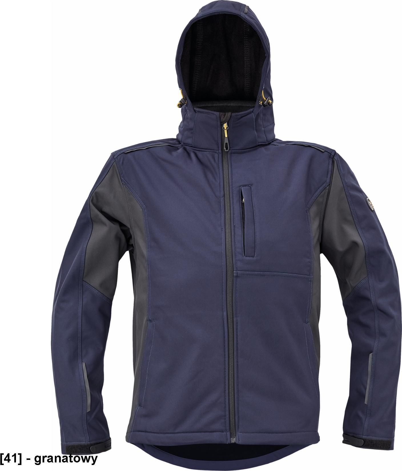Cerva Dayboro Softshell Męska Kurtka Softshellowa Odpinany Kaptur Odblaskowe Elementy 100% ...
