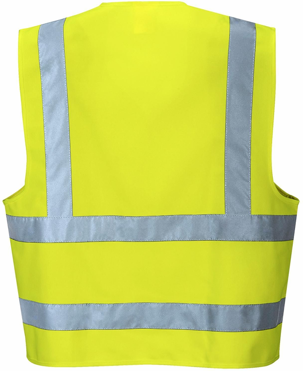 Portwest C470 Kamizelka Ostrzegawcza Z Taśmami Pionowymi I Poziomymi Zapięcie Rzep Pewność Bycia ...