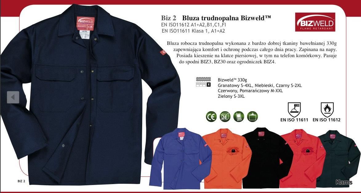 Portwest Biz2 Bluza Trudnopalna Bizweld Xl - Ceny i opinie - Ceneo.pl
