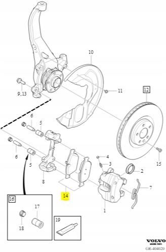 Klocki hamulcowe Volvo Oe Klocki Hamulcowe Przód Volvo Xc90 16 31445975 ...