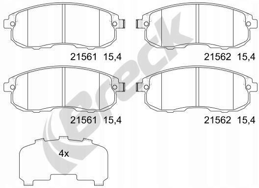 Klocki hamulcowe Breck Klocki Hamulcowe 21562 00 701 10 21562 00 701 10 ...