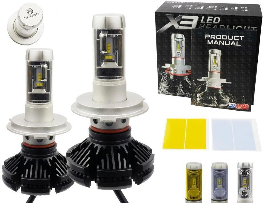Interlook Zestaw H4 Led X3 Zes 50W 12000Lm Homologacja Kolor H4 Led X3 Zes - opinie i ceny na ...