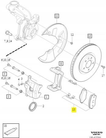 Klocki hamulcowe Volvo Oe Klocki Hamulcowe Przednie Xc40 32276931 3 227 ...