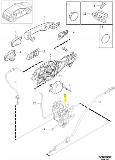 Volvo Oe Zamek Drzwi Prawy Tył Volvo V40 31440398 31440398 - Opinie i ...