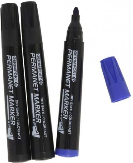 Twm Permanentne Markery Rotulador 2 2mm Niebieski/Czarny 3 Szt - Ceny i ...