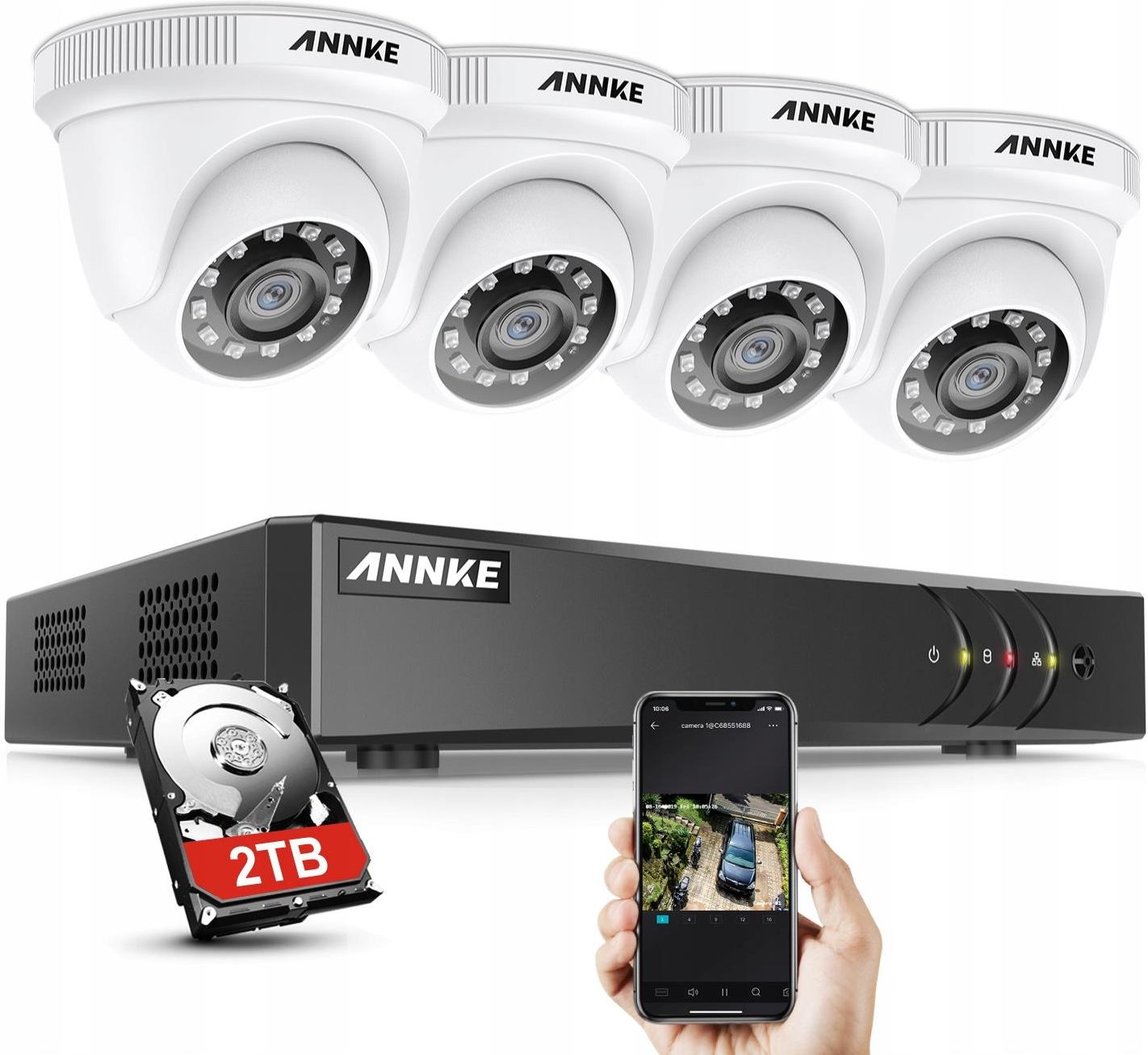 Zestaw do monitoringu ANNKE SYSTEM KAMER MONITORINGU 1080P Z 2TB ...