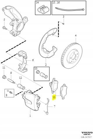 Klocki hamulcowe Volvo Oe Klocki Hamulcowe Przó C30 C70 S40 V40 V50 32373149 - Opinie i ceny na ...
