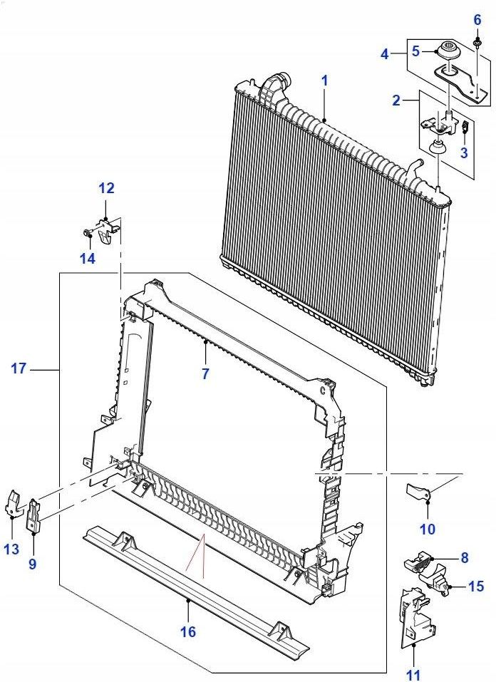 Jaguar Oe Górny Uchwyt Mocowanie Chłodnic Range Rover Velar ...