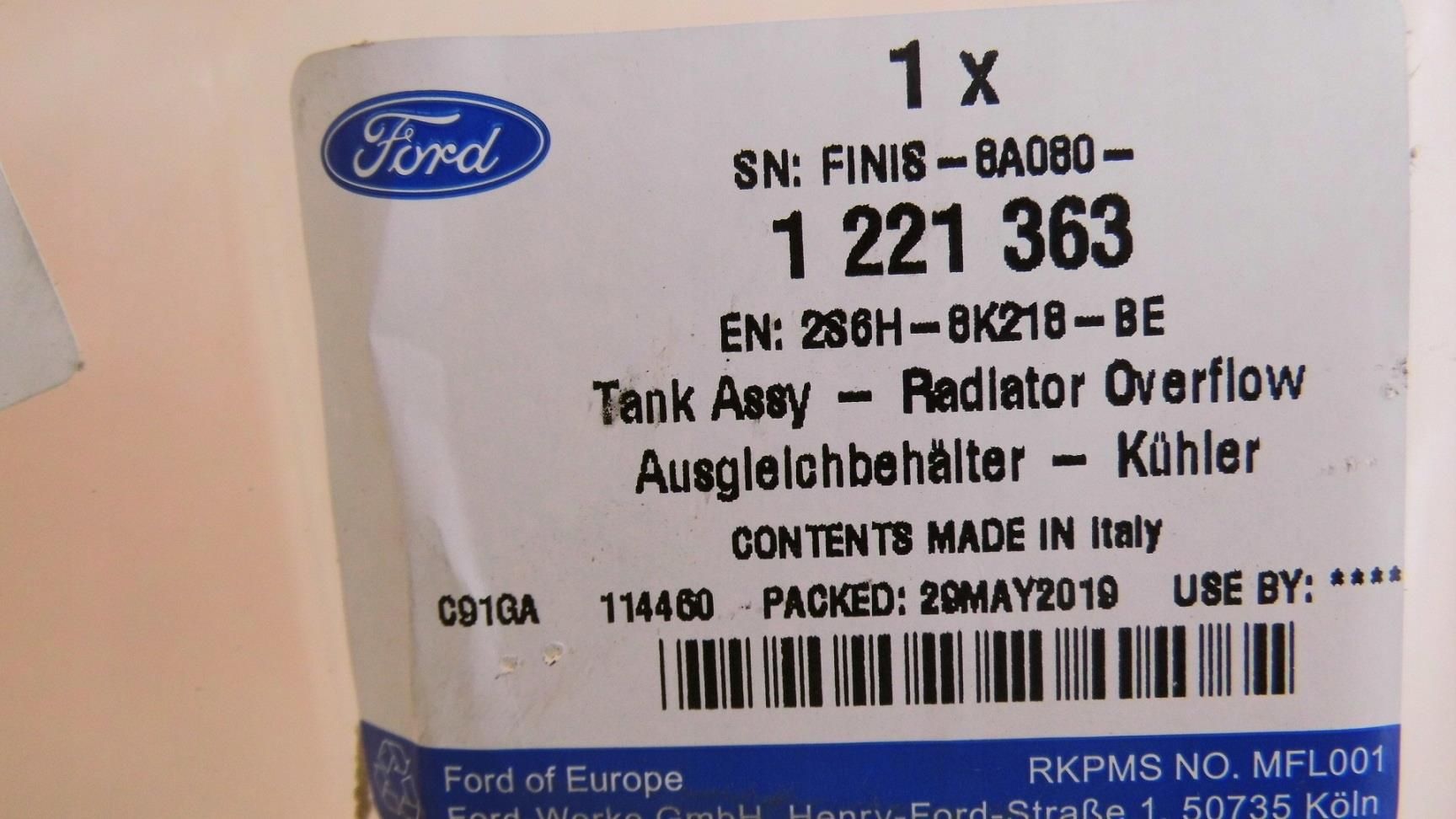 Ford Oe Zbiornik Wyrównawczy Fiesta Fusion 1 4L Tdci 3L 2S6H 8K218 Be ...