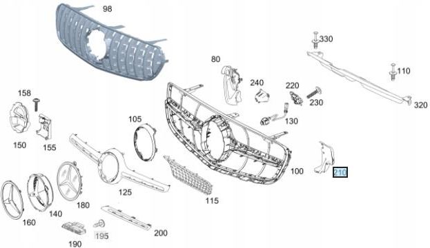 Mercedes-Benz Oe Mercedes Benz Oe Kierownica Powietrza Glc X253 15 ...