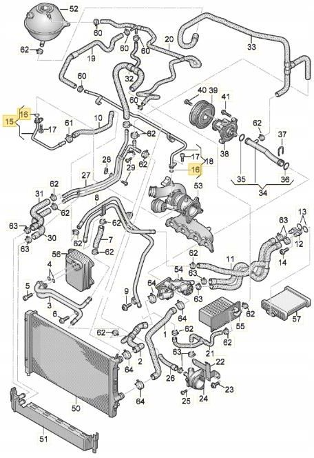 Vika Wąż Rura Wody Vw Golf V Vi Jetta Superb Ii 1 4Tfsi 03C121497F ...