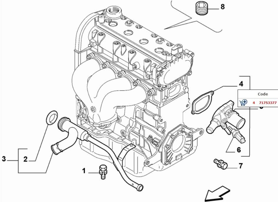 Fiat Oe Oryginalna Uszczelka Termostatu 500 71753377 7175 3377 - Opinie ...