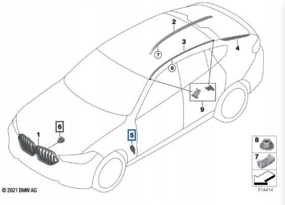 Osłona Wlot Powietrza Błotnika Bmw X5 G05 18 - Opinie i ceny na Ceneo.pl