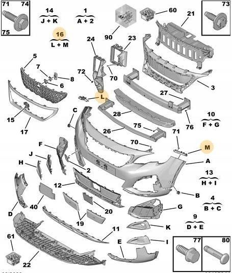 Peugeot Oe Wsporniki Zderzaka Przedniego 3008 5008 1617975980 - Opinie ...
