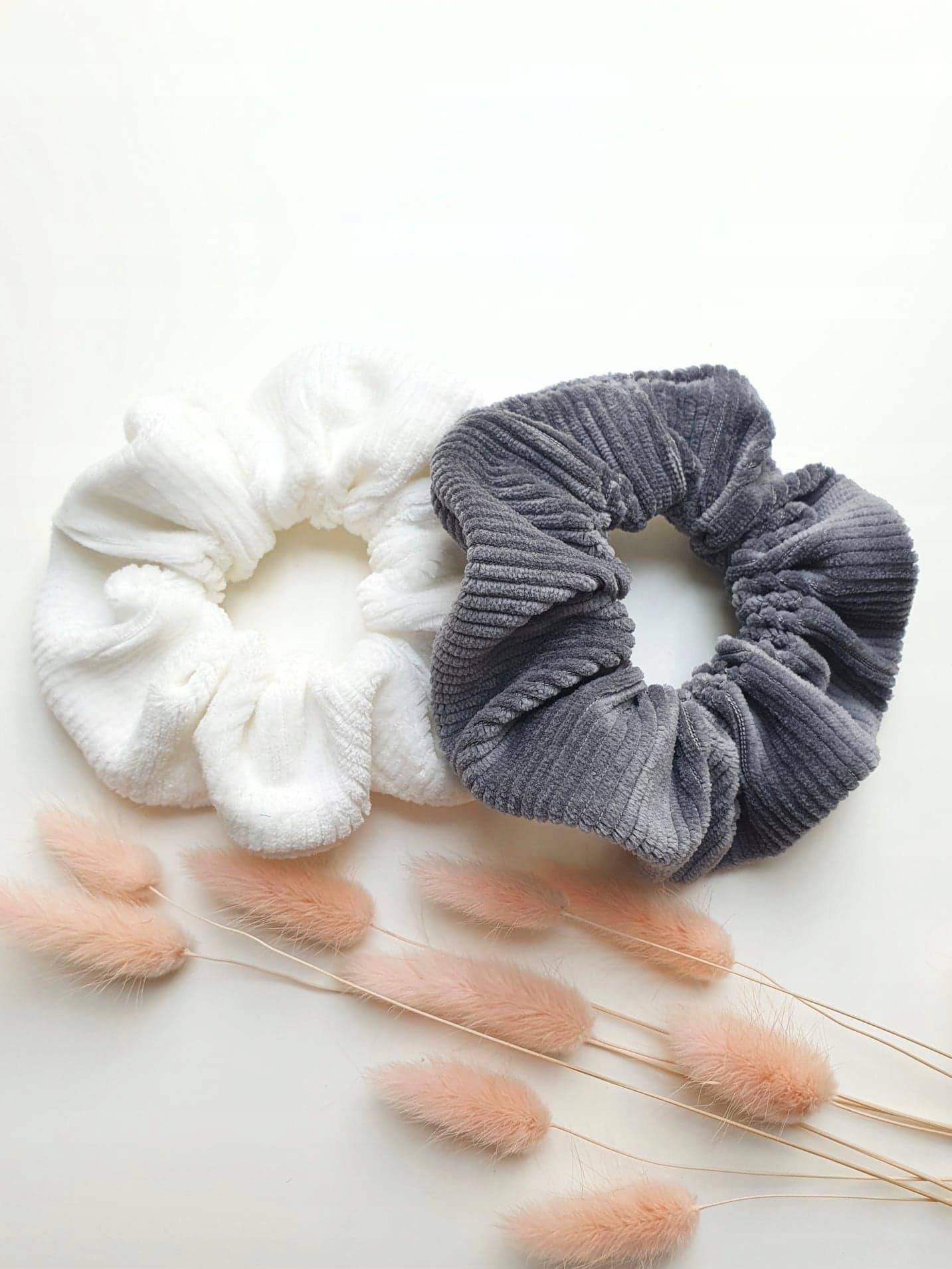 Handmade Gumka Scrunchie Welur Prążkowany Handmade Ecru - Opinie i ceny ...