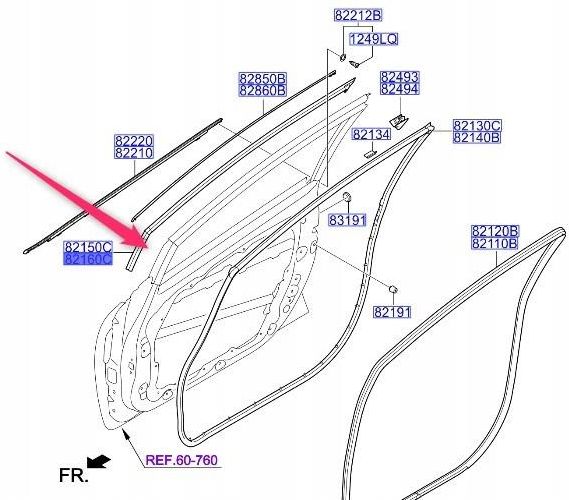 Kia Oe Uszczelka Drzwi Przednich Prawych Ceed 1215 82160A2000 - Opinie ...
