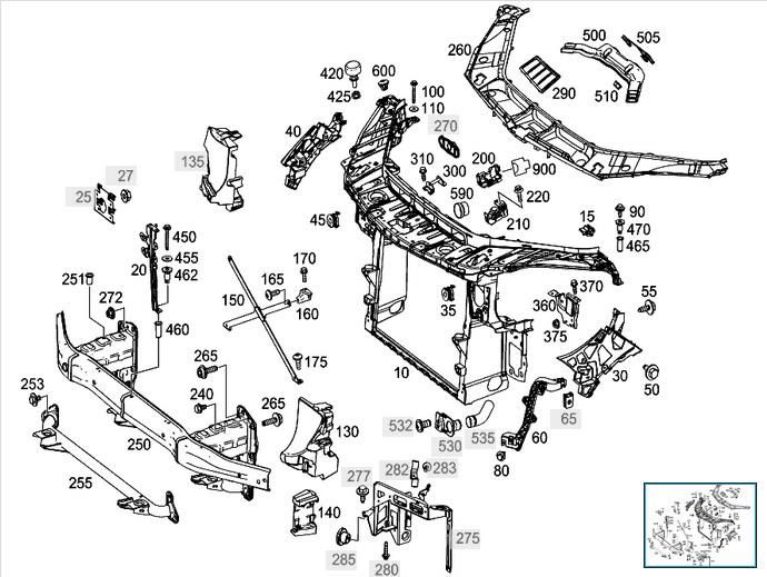 MercedesBenz Oe Ramka Mocowanie Reflektora Lewe Mercedes Ml W166 ...