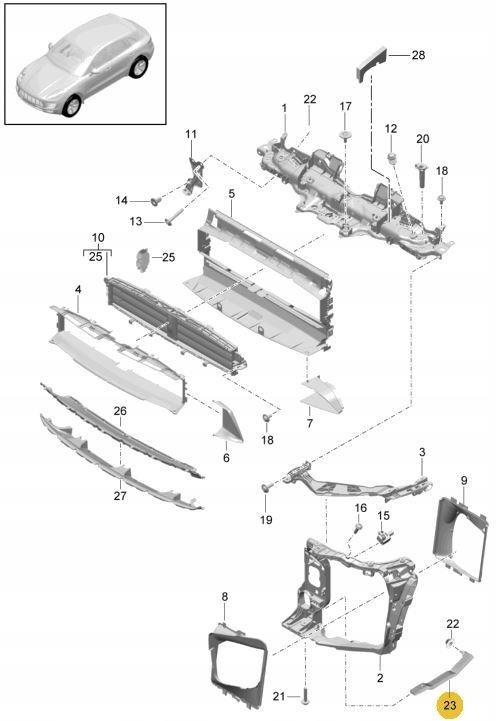 Porsche Oe Podpora Mocowanie Chłodnicy Macan Prawy 95B805528 - Opinie i ...