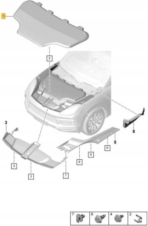 Porsche Oe Osłona Ozdobna Na Pas Przedni Cayenne 9Y0 9Y0805504F ...