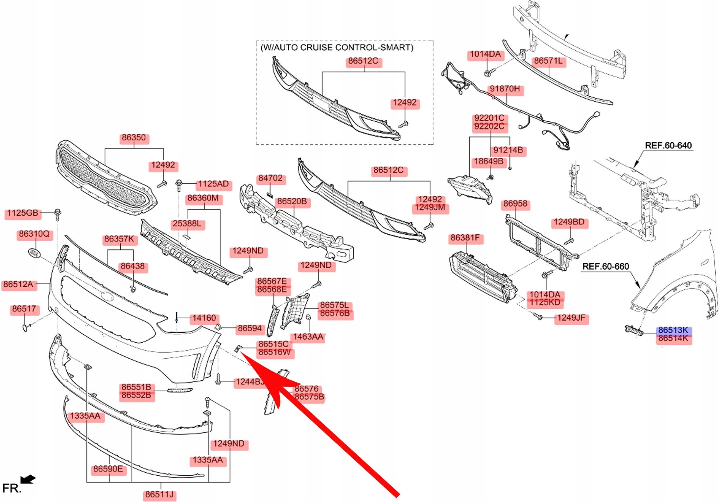Kia Oe Ślizg Wspornik Zderzaka Przód Niro Oryginał 86554G5000 - Opinie ...