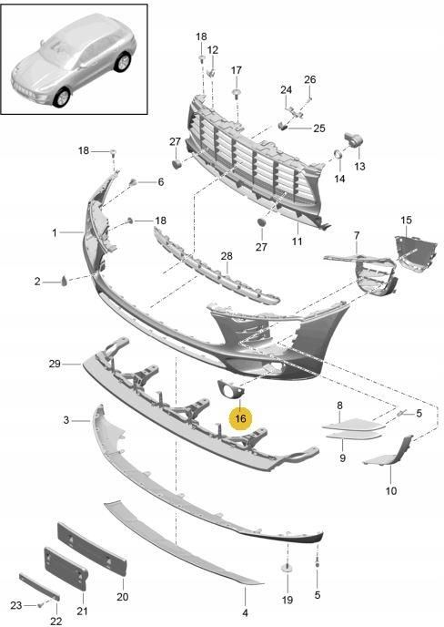 Porsche Oe Ramka Halogenu Macan Pdc Prawa 95B807796B1E0 - Opinie i ceny ...
