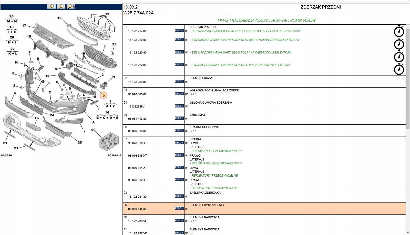 Peugeot Oe Belka Zderzaka Przód 508 Lift 20142018 9808064580 - Opinie i ...