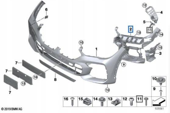 Bmw Oe Ślizg Zderzaka Przód M Pakiet X6 G06 19 51118069947 - Opinie i ...