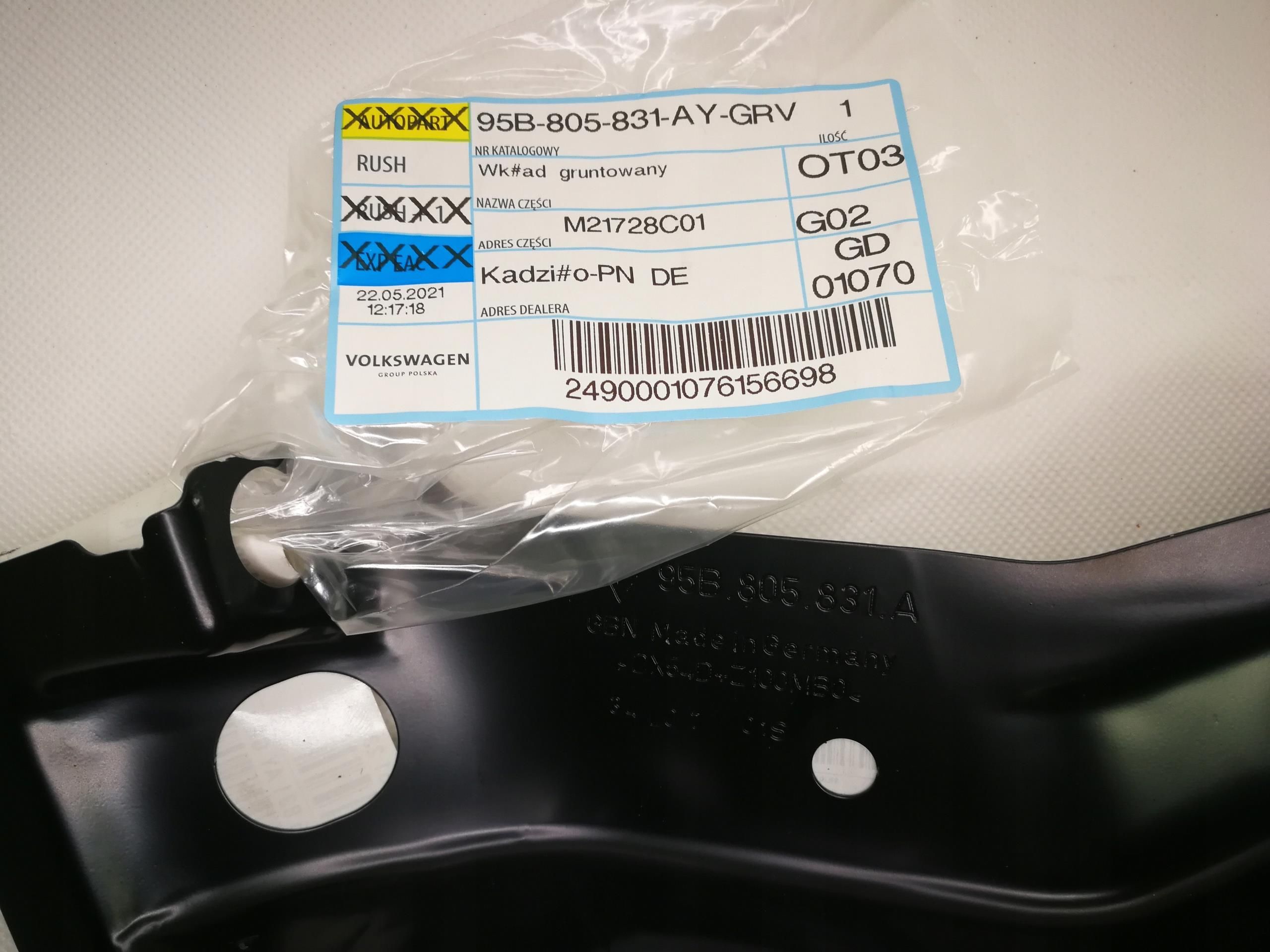 Porsche Oe Wspornik Reflektora Lewy Macan 95B805831 95B805831Aygrv ...