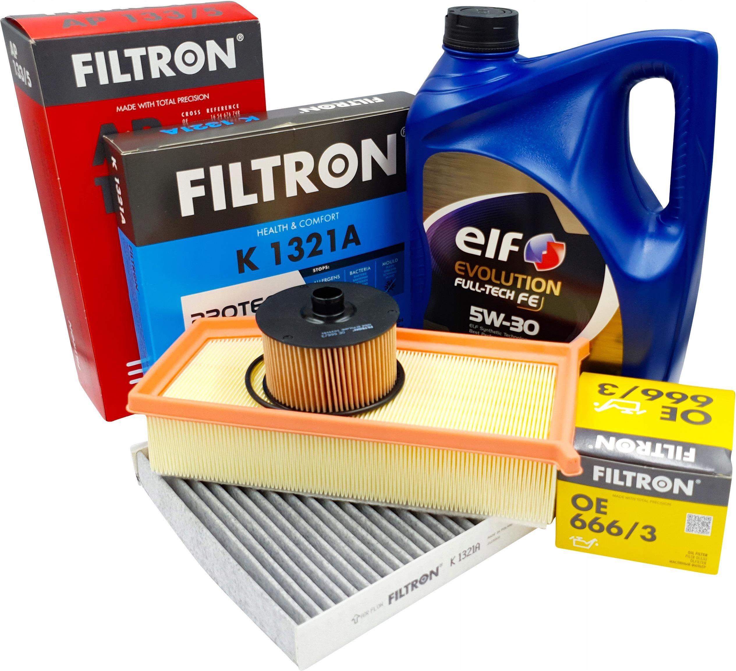 Filtron Zestaw Filtrów Olej Renault Captur 1 2Tce Ap1335 K1321A Oe6663 ...