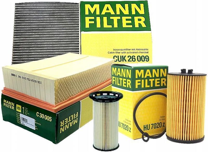MannFilter Mann Filter Zestaw Filtrów Vw Audi Skoda Tdi 2012 Cuk26009 ...