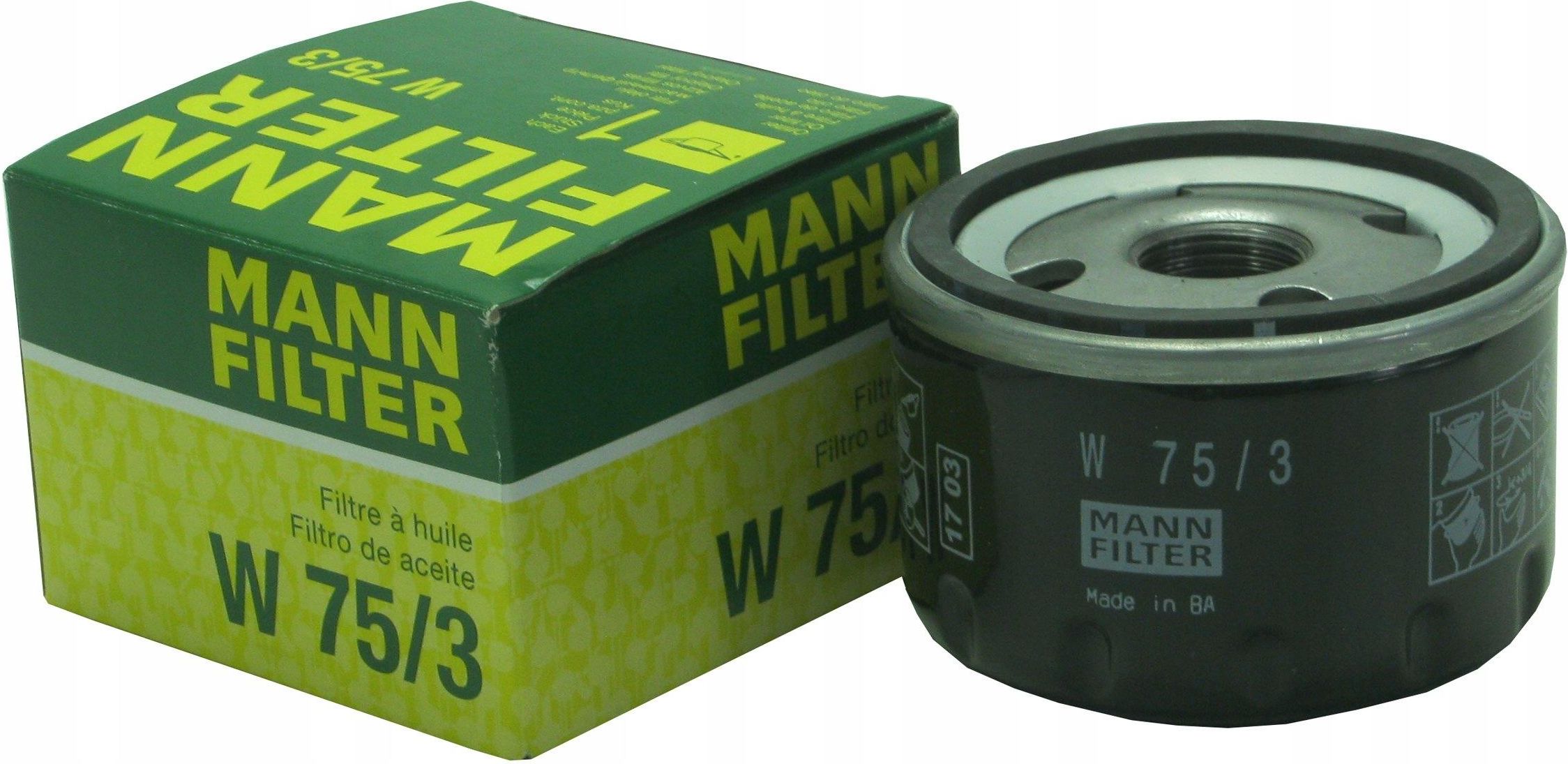 MannFilter Dacia Duster 10 16I 100Km 105Km Filtr Oleju Mann W 753 - opinie i ceny na Ceneo.pl