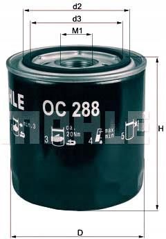Mahle Filtr Oleju 04884899Ab 4884899Ab 5038041Aa 5 MahOc 288Zs1 ...