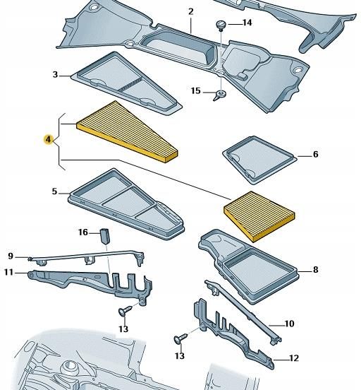 Volkswagen Oe Filtr Pyłkowy Zestaw Vw Phaeton Oryginał 3D0898644 ...