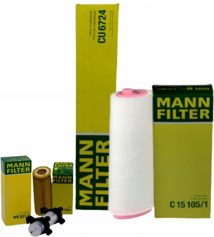 MannFilter Bmw 3 E46 320D 150Km Zestaw Filtrów Filtry Mann Hu722X ...