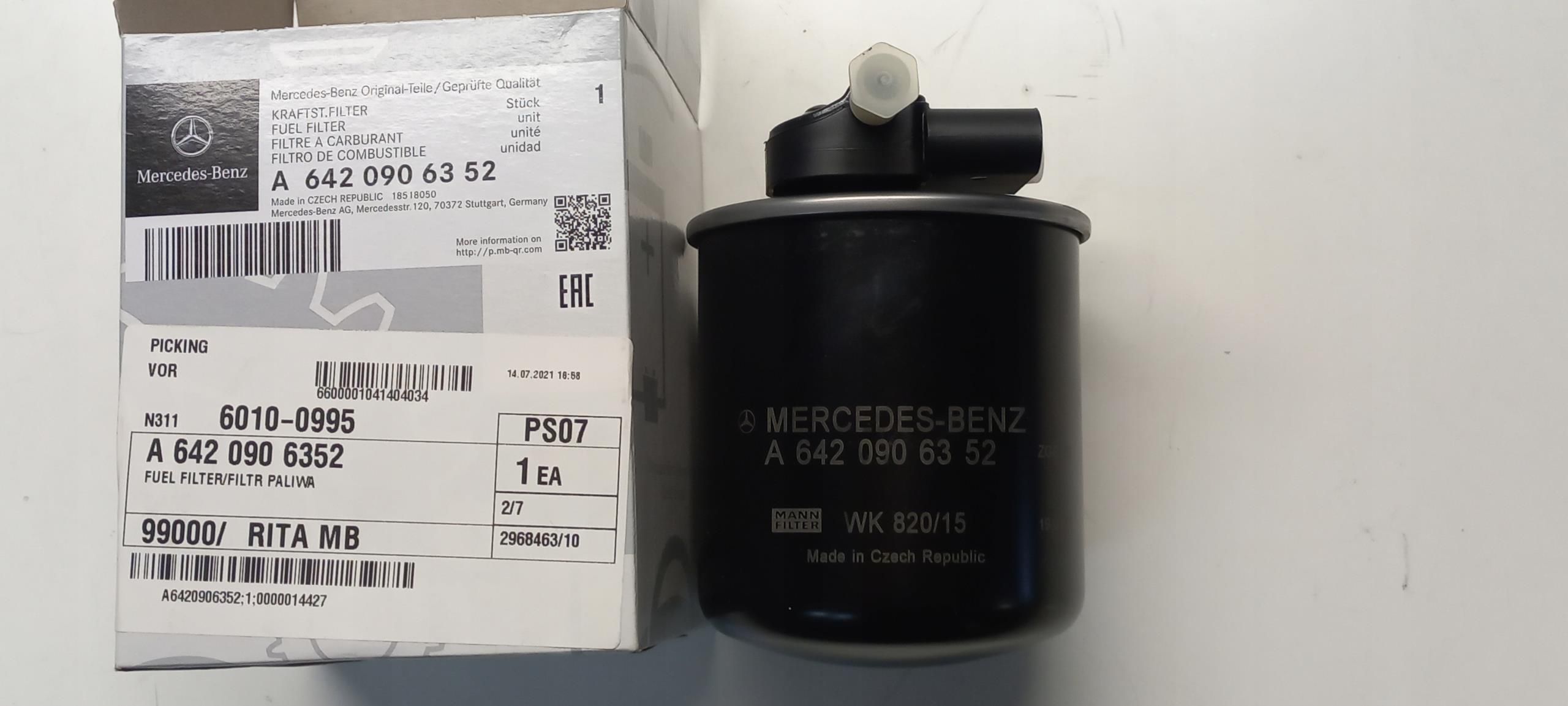 Filtr paliwa MercedesBenz Oe Org Filtr Paliwa A6420906352 - Opinie i ...