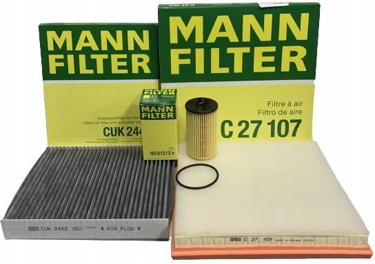 MannFilter Zestaw Filtrów Mann Opel Astra J 14 16 Turbo Hu6122X C27107 Cuk2442 - Opinie i ceny ...
