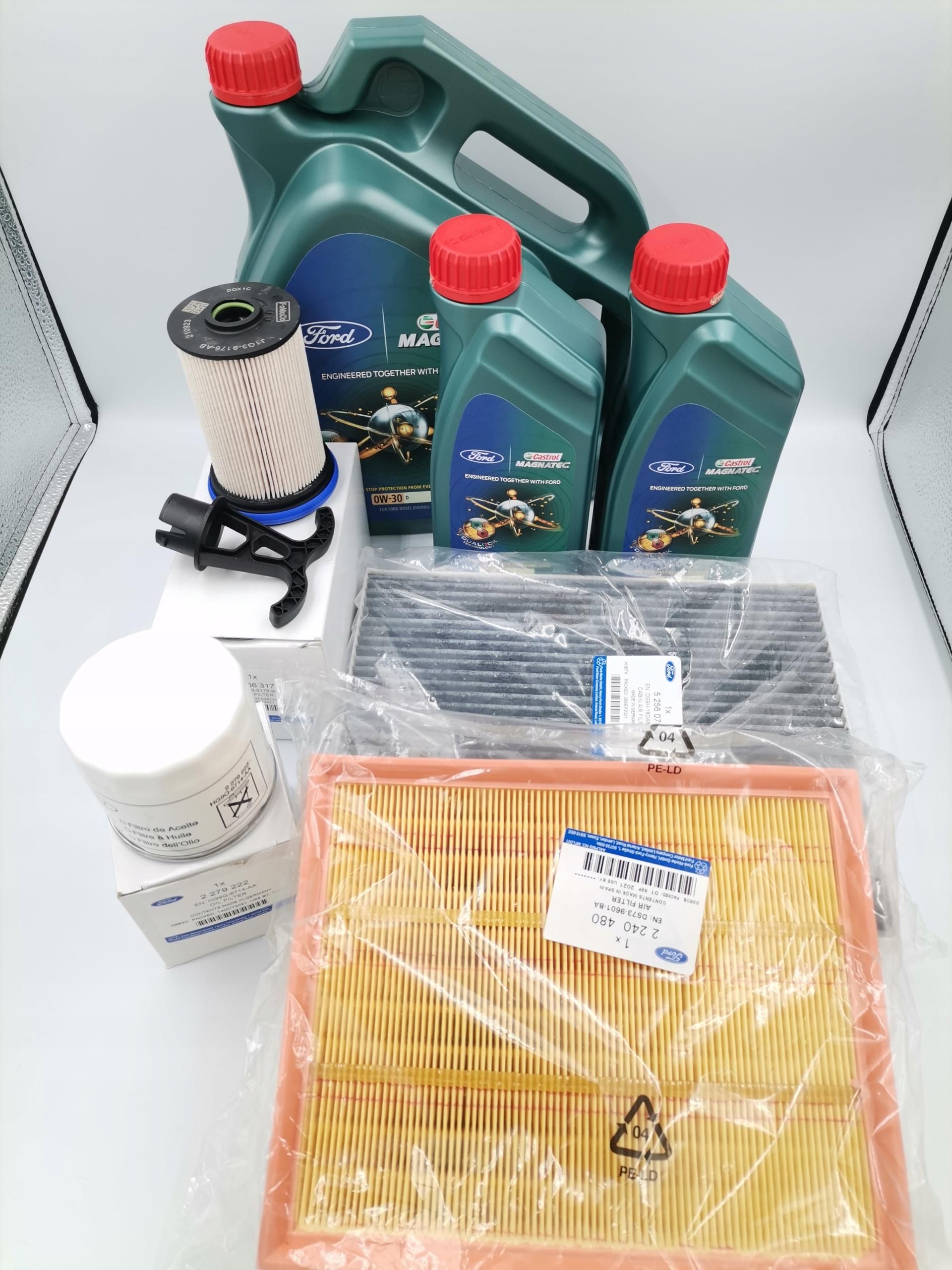 Ford Oe Zestaw Filtrów Olej 0W30 Castrol Mondeo Lift 2366317 2279222 ...