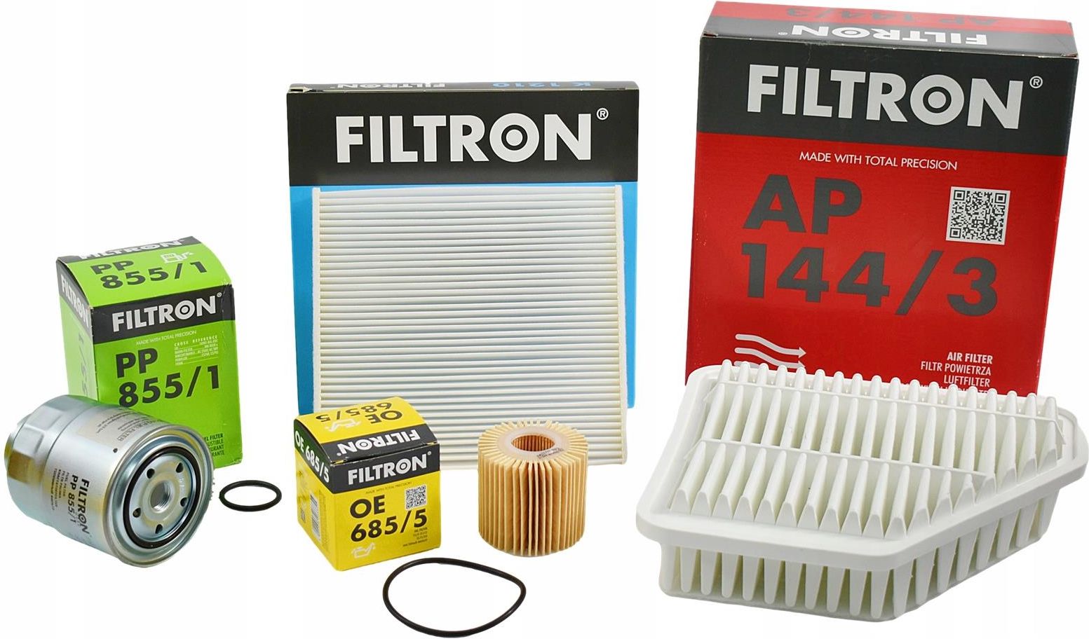 Filtron Zestaw Filtrów Toyota Auris E15 18 14 D4D Oe6855 Ap1443 K1210 ...
