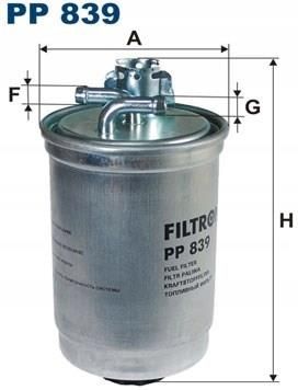 Filtr paliwa Filtron Filtr Paliwa Vw Transporter T3 T4 Sharan Fil Pp839 ...