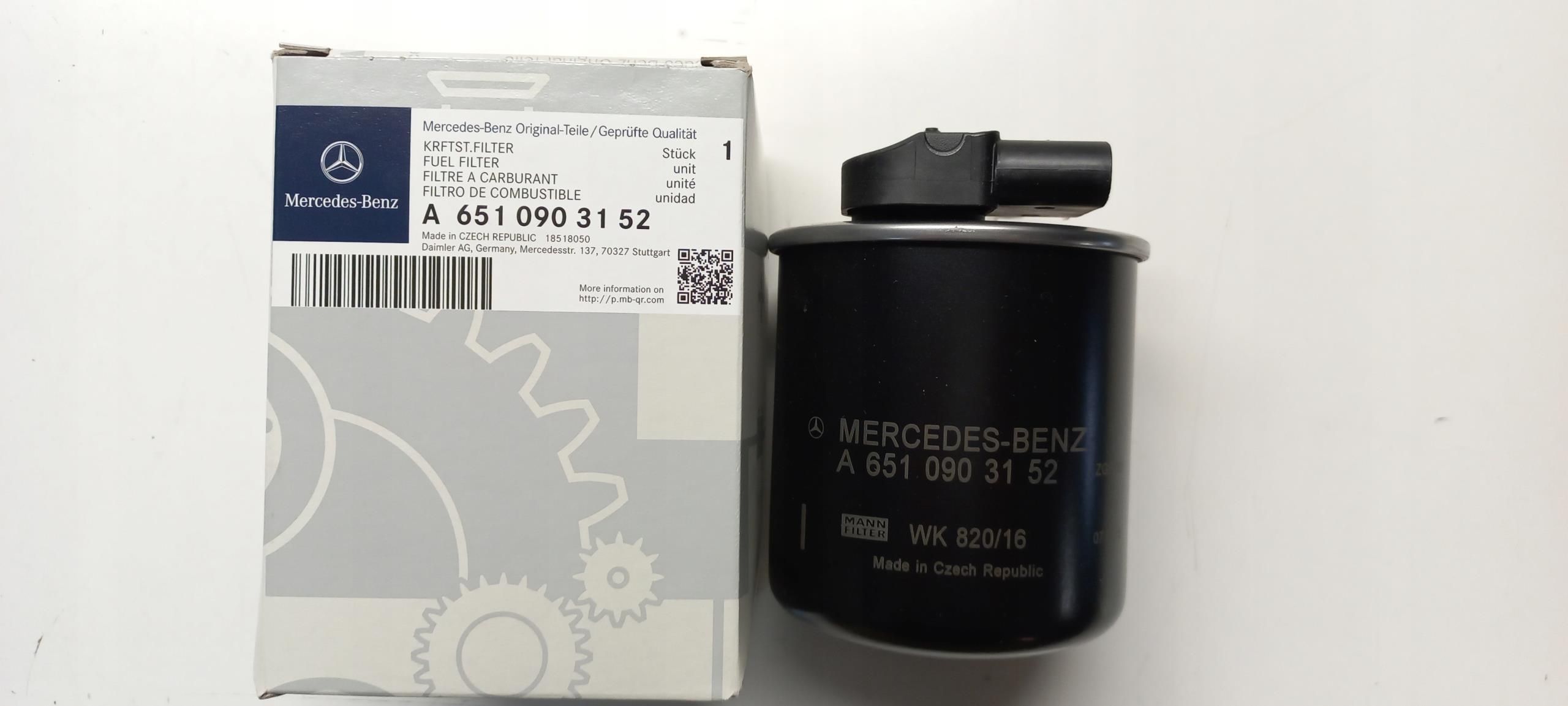 Filtr paliwa MercedesBenz Oe Filtr Paliwa Viano Vito A6510903152 A651 ...