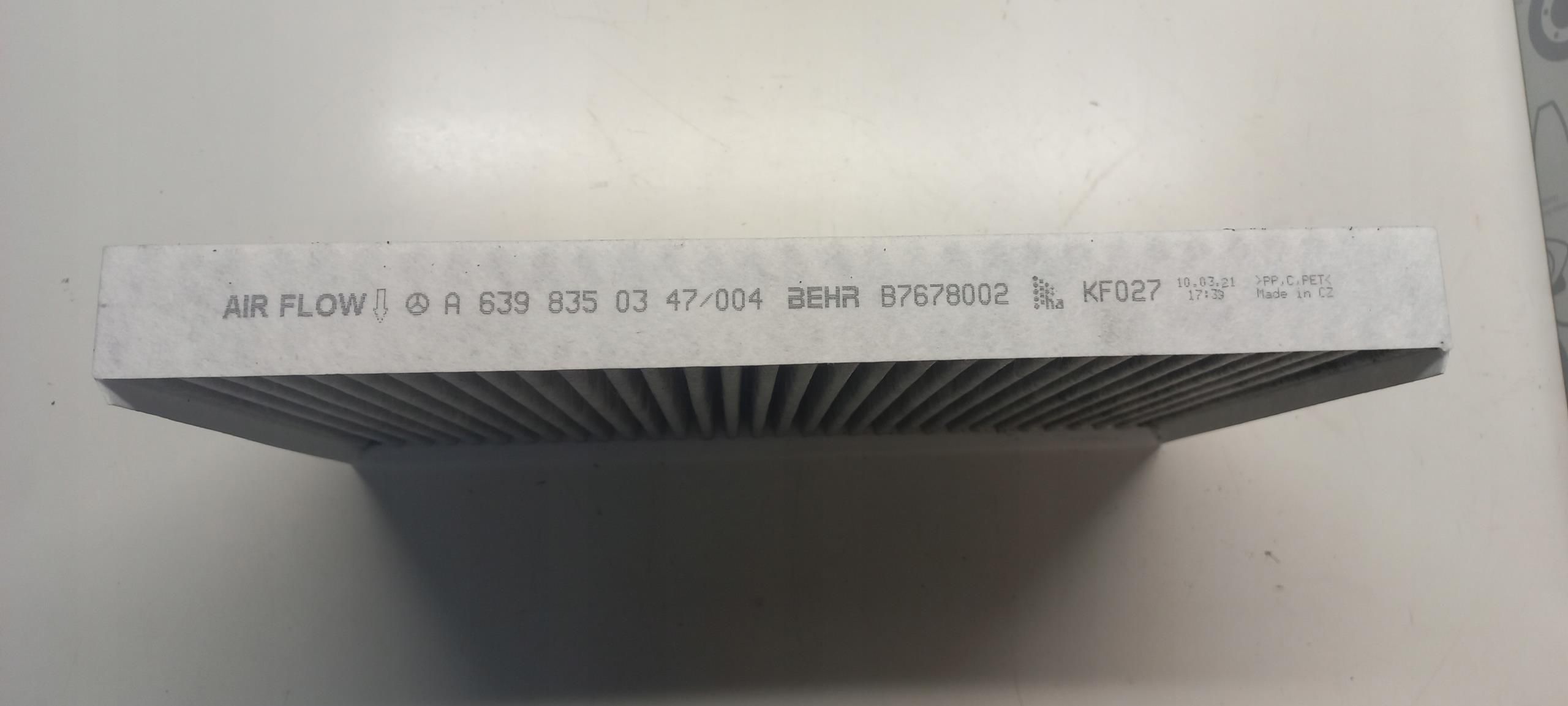 Filtr kabinowy MercedesBenz Oe Filtr Kabi Mercedes Vito W639 A ...