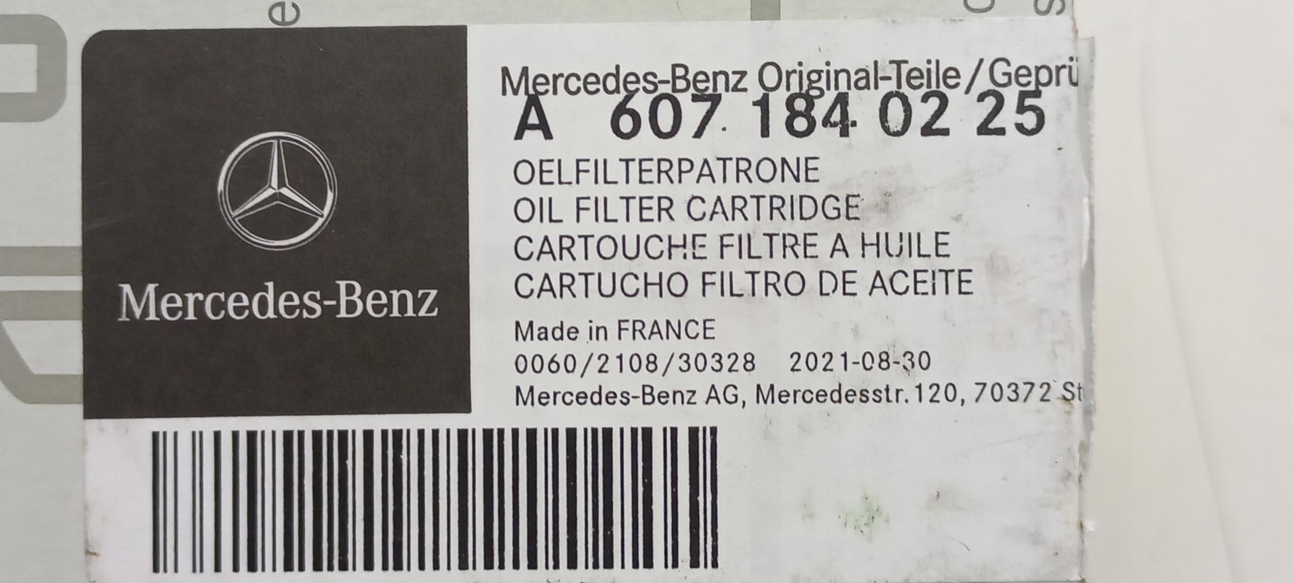 Filtr oleju MercedesBenz Oe Filtr Oleju Mercedes Citan Cla Gla A ...