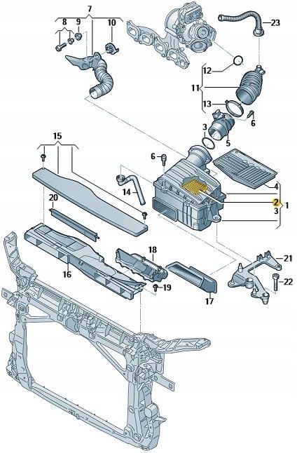 Filtr powietrza Volkswagen Oe Filtr Powietrza 2Q0129620 Oryginał 2Q0 ...