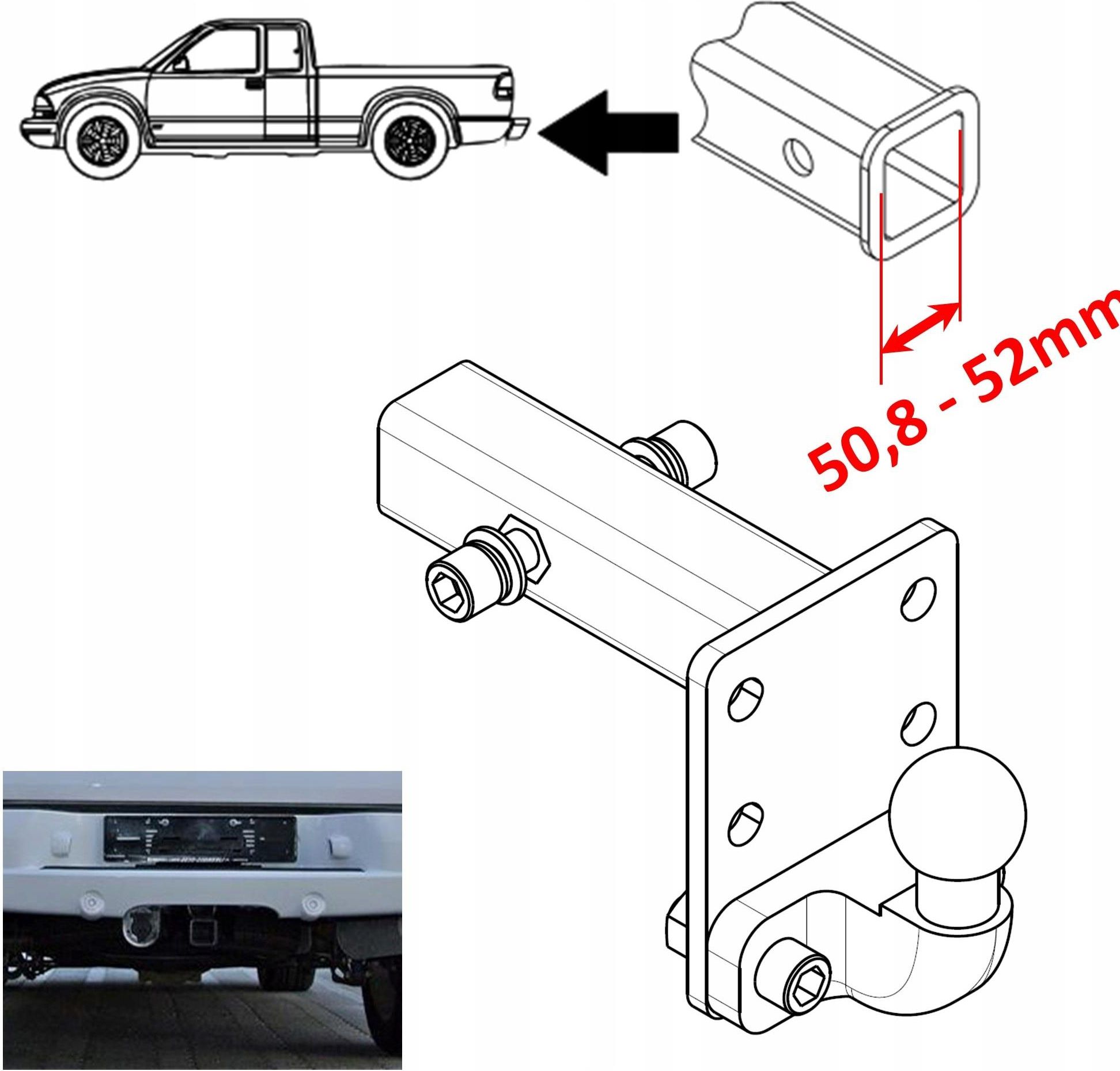 AHAKA ADAPTER USA HAK HOLOWNICZY 50X50 REGUL. WYSOKOŚCI - Opinie i ceny ...