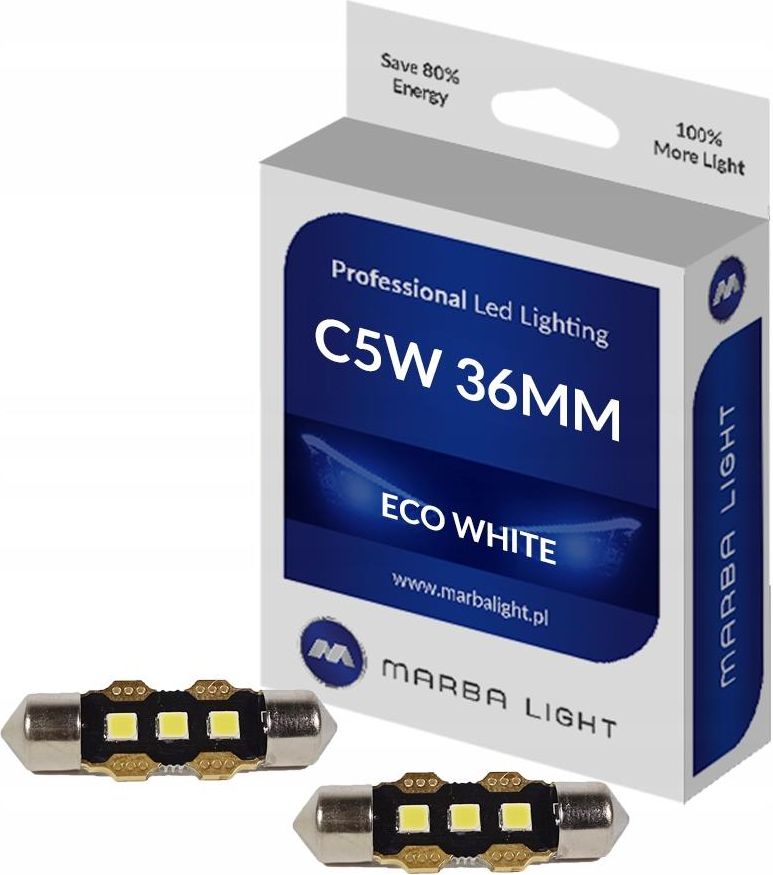 Żarowka samochodowa Żarówki C5W 36MM Led 3 Led 12V Mlec Biała 6000k - Opinie i ceny na Ceneo.pl